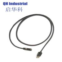 China 2Pin 10.2mm Pitch Magnetic Pogo Pin Charger 48H Salt Spray 90 Degree Bend Flat Pogo Pin Connector for sale
