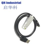 China 2Pin 10.2mm Pitch Brass Magnetic Pogo Pin Charger Connector Screw Type 1A-3A 12V for sale
