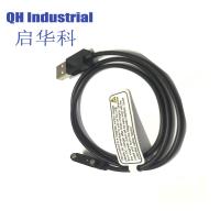 China 2Pin 10.2mm Pitch Magnetic Spring Loaded Pogo Pin Connector Brass Gold Plated 3A 12V for sale