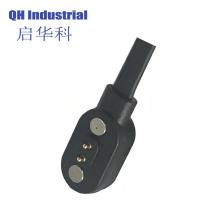 China 2Pin Magnetic Pogo Pin Connector 1A-3A 12V Gold Plated Brass for Keyboard GPS USB for sale