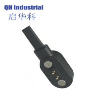 China 2Pin Magnetic Pogo Pin Connector 1A-3A 12V Gold Plated Brass for Keyboard GPS USB for sale