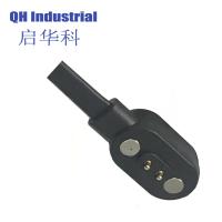 China 2Pin Magnetic Pogo Pin Connector 1A-3A 12V Gold Plated Brass for Keyboard GPS USB for sale