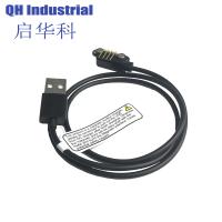 China 4 Pin 2.54mm Pitch Magnetic Pogo Pin Connector Brass Spring Loaded 12V 3A Battery Connector for sale