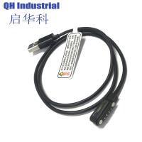 China 4 Pin 2.54mm Pitch Magnetic Pogo Pin Connector Brass Spring Loaded 12V 3A Battery Connector for sale