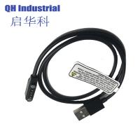China 4 Pin 2.54mm Pitch Magnetic Pogo Pin Connector Brass Spring Loaded 12V 3A Battery Connector for sale