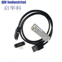 China 4 Pin 2.54mm Pitch Magnetic Pogo Pin Connector 1A 3A 12V Waterproof Cable Connector for sale