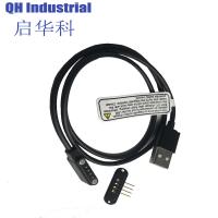 China 4 Pin 2.54mm Pitch Magnetic Pogo Pin Connector 1A 3A 12V Waterproof Cable Connector for sale