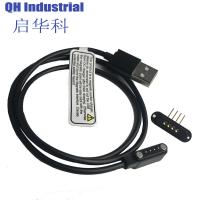 China 4 Pin 2.54mm Pitch Magnetic Pogo Pin Connector 1A 3A 12V Waterproof Cable Connector for sale