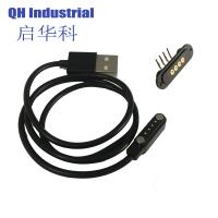 China 4 Pin 2.54mm Pitch Double Row Pogo Pin Connector Gold Plated 3U for GPS RF Applications for sale