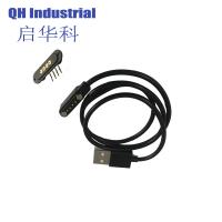 China 4 Pin 2.54mm Pitch Double Row Pogo Pin Connector Gold Plated 3U for GPS RF Applications for sale