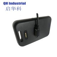 China 4 Pin 2.54mm Pitch Magnetic Pogo Pin Connector Female Spring Loaded 12V 3A for Charging for sale