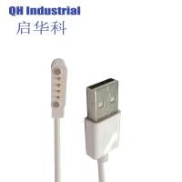 China 4 Pin 2.54mm Pitch Magnetic Pogo Pin Connector 1A 12V for Charging Cable for sale
