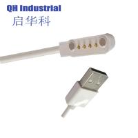 China 4 Pin 2.54mm Pitch Magnetic Pogo Pin Connector 1A 12V for Charging Cable for sale