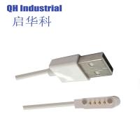 China 4 Pin 2.54mm Pitch Magnetic Pogo Pin Connector 1A 12V for Charging Cable for sale