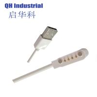 China 4 Pin 2.54mm Pitch Magnetic Pogo Pin Connector 1A 12V for Charging Cable for sale