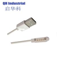 China 4 Pin 2.54mm Pitch Magnetic Pogo Pin Connector 1A 12V for Charging Cable for sale