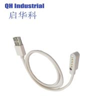 China 4 Pin 2.54mm Pitch Magnetic Spring Loaded Pogo Pin Connector 12V 3A for sale