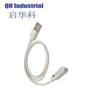 China 4 Pin 2.54mm Pitch Magnetic Spring Loaded Pogo Pin Connector 12V 3A for sale