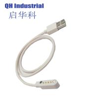 China 4 Pin 2.54mm Pitch Magnetic Spring Loaded Pogo Pin Connector 12V 3A for sale
