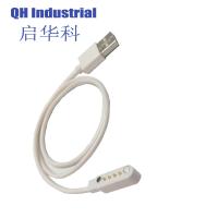 China 4 Pin 2.54mm Pitch Magnetic Spring Loaded Pogo Pin Connector 12V 3A for sale