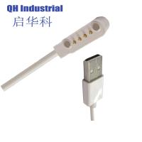 China 4 Pin 2.54mm Pitch Magnetic Pogo Pin Connector 12V 3A for Game Player for sale