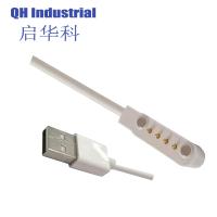 China 4 Pin 2.54mm Pitch Magnetic Pogo Pin Connector 12V 3A for Game Player for sale