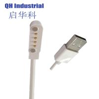 China 4 Pin 2.54mm Pitch Magnetic Pogo Pin Connector 12V 3A for Game Player for sale