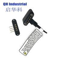 China 4 Pin 2.54mm Pitch Magnetic Pogo Pin Connector 1A 12V ISO RoHS Certified for sale