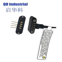 China 4 Pin 2.54mm Pitch Magnetic Pogo Pin Connector 1A 12V ISO RoHS Certified for sale