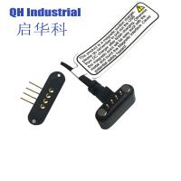 China 4 Pin 2.54mm Pitch Magnetic Pogo Pin Connector 1A 12V ISO RoHS Certified for sale