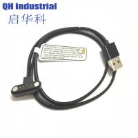 China 4Pin 2.5mm Pitch 90 Degree Bend Pogo Pin Connector Gold Plated 3U Customized USB Magnetic Spring Loaded for sale