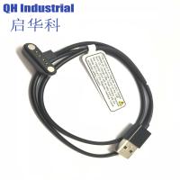 China 4Pin 2.5mm Pitch 90 Degree Bend Pogo Pin Connector Gold Plated 3U Customized USB Magnetic Spring Loaded for sale
