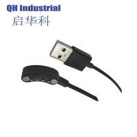 China 4 Pin Magnetic Pogo Pin Connector 12V 3A Gold Plated Double End Pin Power Connector for sale