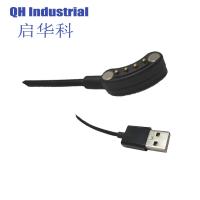 China 4 Pin Magnetic Pogo Pin Connector 12V 3A Gold Plated Double End Pin Power Connector for sale