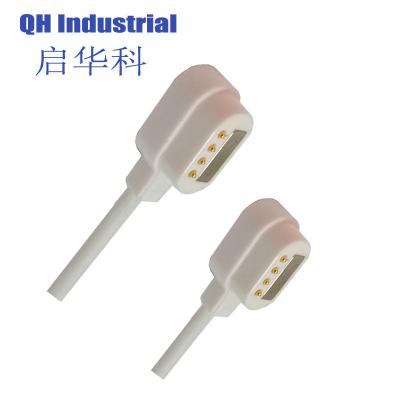 China 4 Pin Magnetic Pogo Pin Connector 12V 3A PCB Terminal for Smart Devices Charging for sale