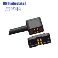 China 4 Pin Magnetic Pogo Pin Connector 12V 3A Spring Loaded Amphenol Compatible Male Connector for sale
