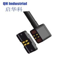 China 4 Pin Magnetic Pogo Pin Connector 12V 3A Spring Loaded Amphenol Compatible Male Connector for sale