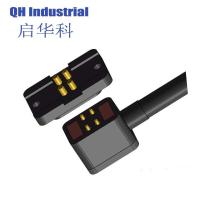 China 4 Pin Magnetic Pogo Pin Connector 12V 3A Spring Loaded Amphenol Compatible Male Connector for sale