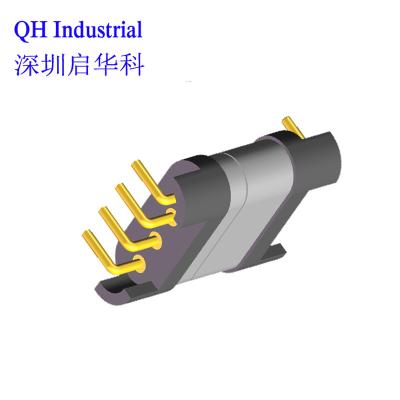 China 4Pin Pogo Pin Connector Magnetic Laptop Power Cable for Automotive Use 5A for sale