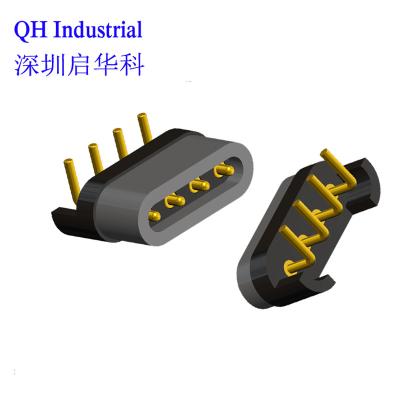 China 4Pin UK Magnetic Pogo Pin Connector 5A 12V for USB Charging Cable for sale