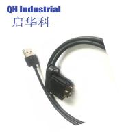 China 4Pin Magnetic Pogo Pin Connector 12V 3A Gold Plated Brass Telecom Charging Connector for sale