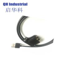 China 4Pin Magnetic Pogo Pin Connector 12V 3A Gold Plated Brass Telecom Charging Connector for sale