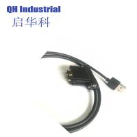 China 4Pin Magnetic Pogo Pin Connector 12V 3A Gold Plated Brass Telecom Charging Connector for sale