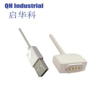 China 4 Pin Magnetic Pogo Pin Connector 12V 3A Spring Loaded USB Charging Connector for Smart Devices for sale
