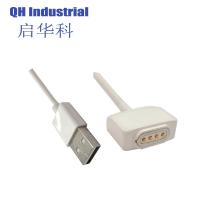China 4 Pin Magnetic Pogo Pin Connector 12V 3A Spring Loaded USB Charging Connector for Smart Devices for sale