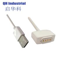China 4 Pin Magnetic Pogo Pin Connector 12V 3A Spring Loaded USB Charging Connector for Smart Devices for sale