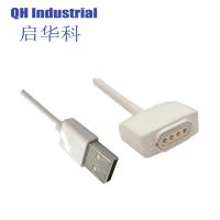 China 4 Pin Magnetic Pogo Pin Connector 12V 3A Spring Loaded USB Charging Connector for Smart Devices for sale