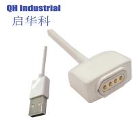 China 4 Pin Magnetic Pogo Pin Connector 12V 3A Spring Loaded USB Charging Connector for Smart Devices for sale