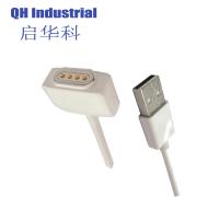China 4 Pin Magnetic Pogo Pin Connector 12V 3A Spring Loaded USB Charging Connector for Smart Devices for sale