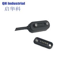 China 4Pin Magnetic Pogo Pin Connector 12V 3A Gold Plated Brass for Smart Devices for sale